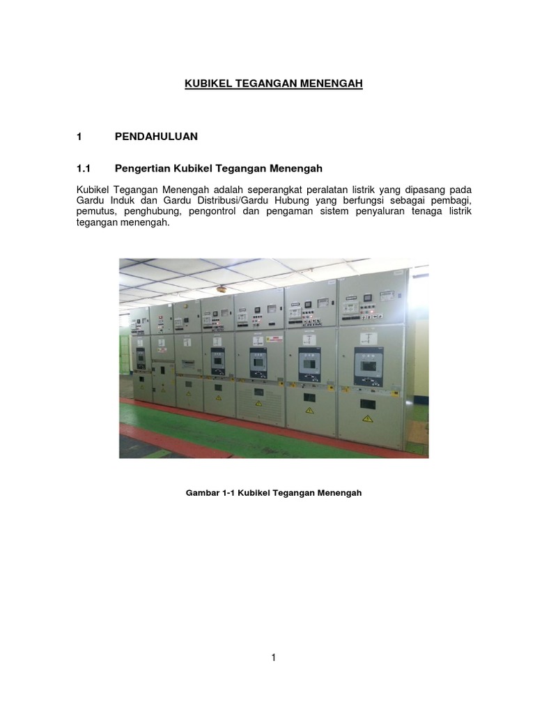 Kubikel Tegangan Menengah: Fungsi dan Jenis | PDF
