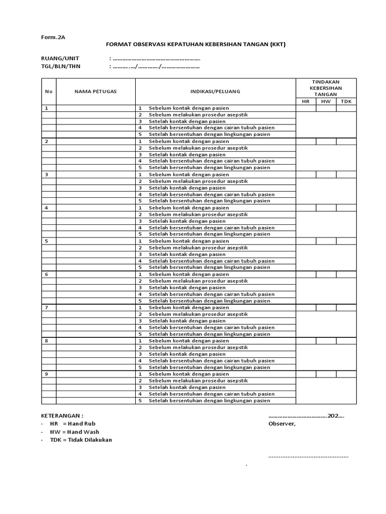 Form Kuesioner Inm | PDF