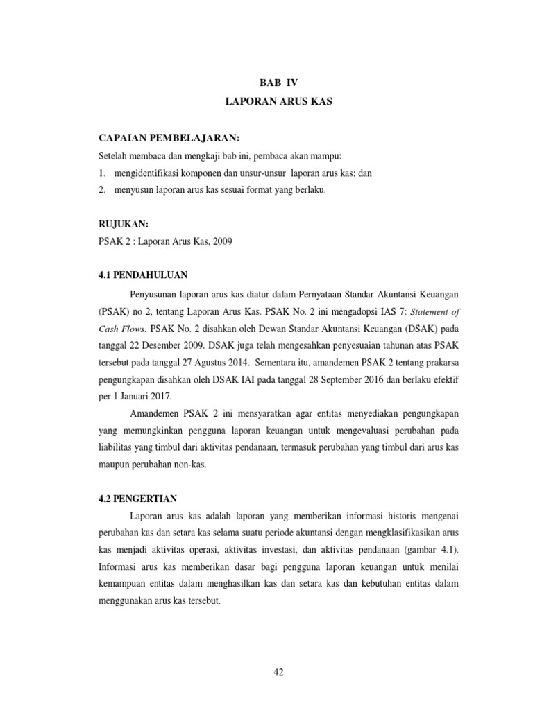 Bab 4 Laporan Arus Kas - Sept 2022 | PDF | Pengelolaan Keuangan & Uang