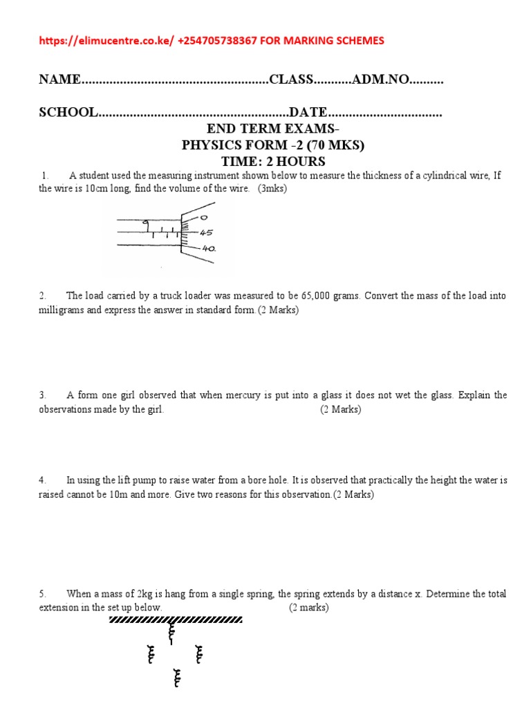 PHY F2 End Term 1 | PDF | Liquids | Pressure PHY F2 End Term 1 | PDF | Liquids | Pressure