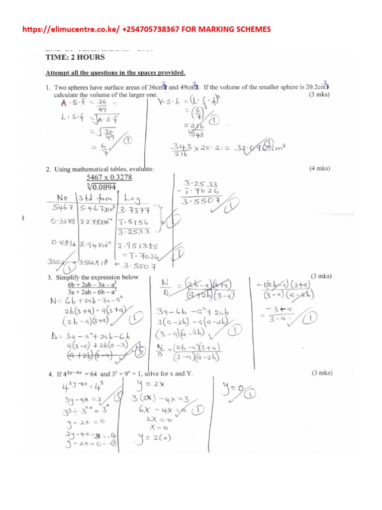 Maths F2 MS 1 | PDF