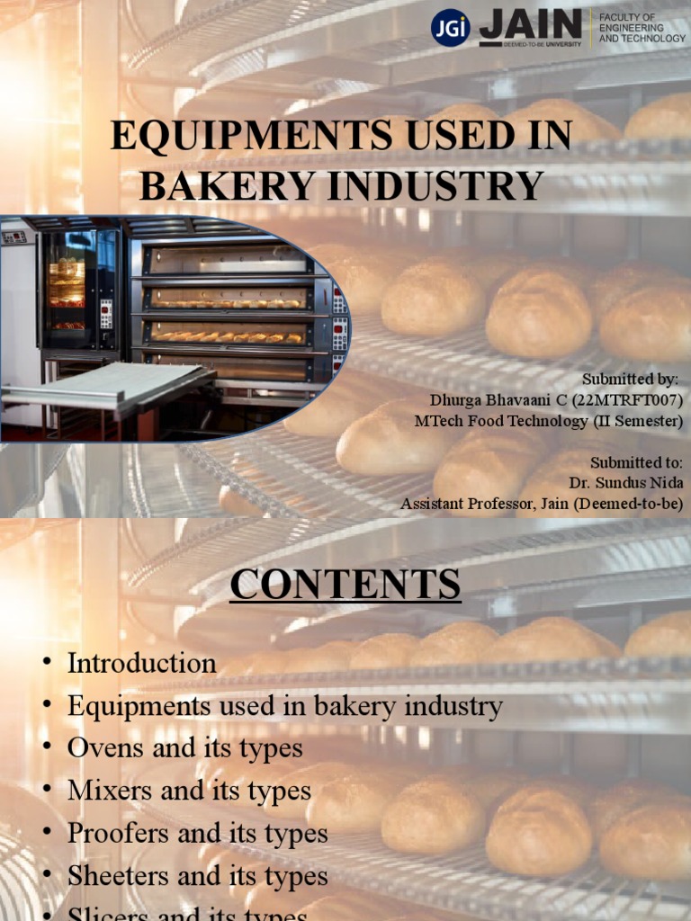 Equipments Used in Bakery Industry | PDF | Bakery | Baking