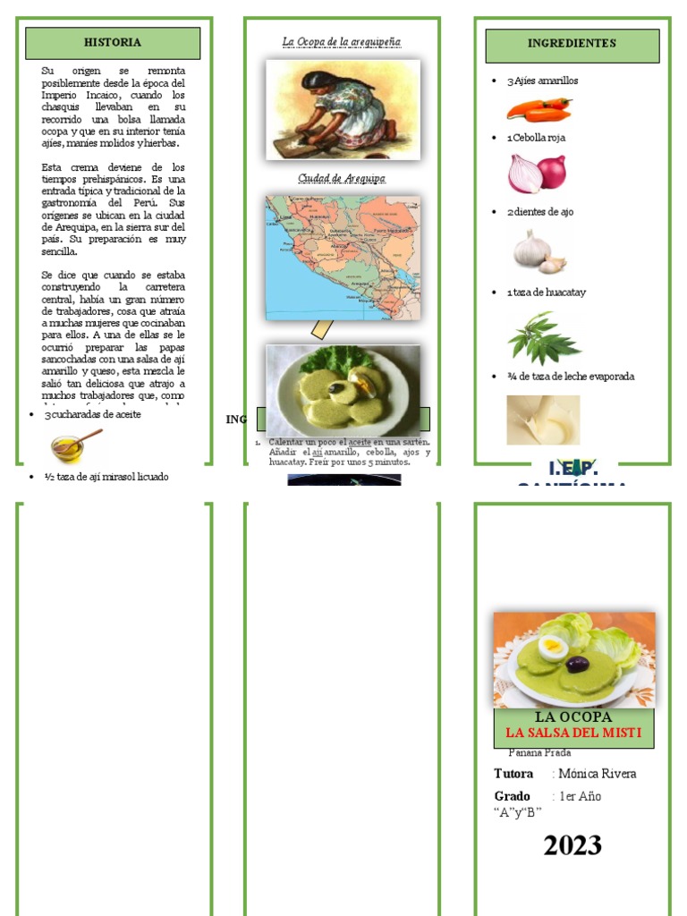 Triptico Ocopa | PDF | Patata | Alimentos