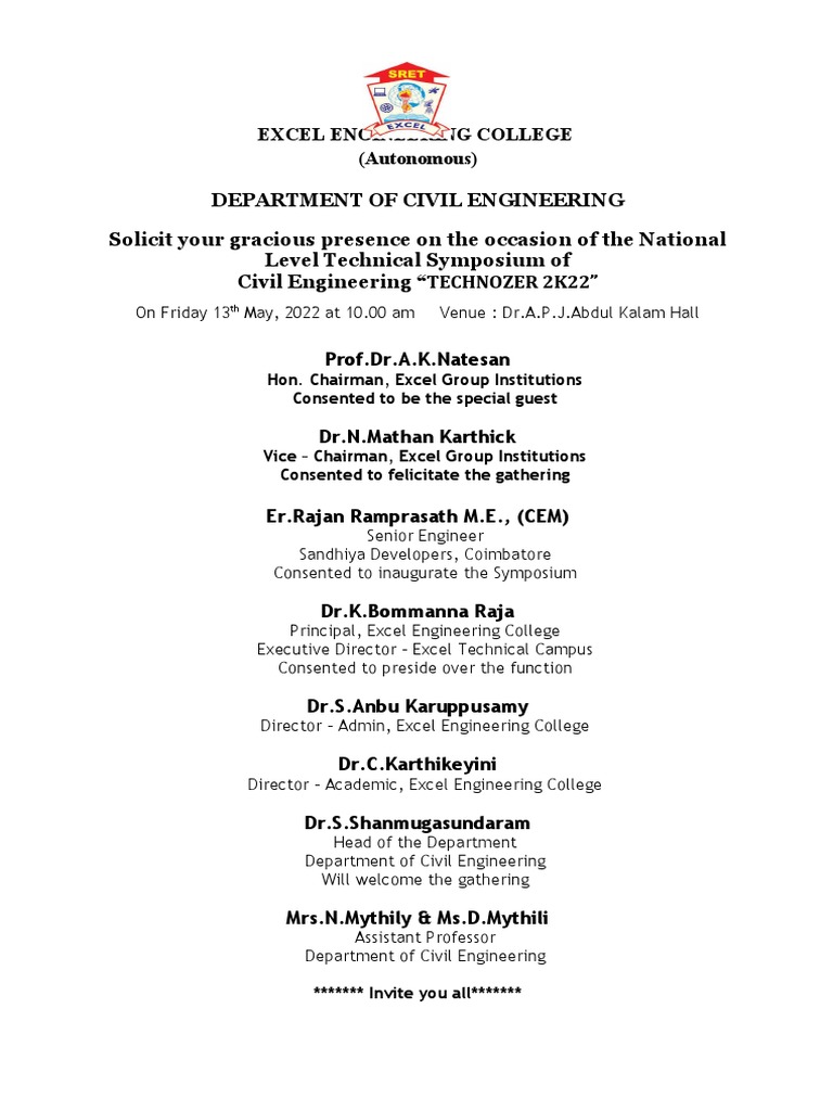 Invitation | PDF | Technology & Engineering