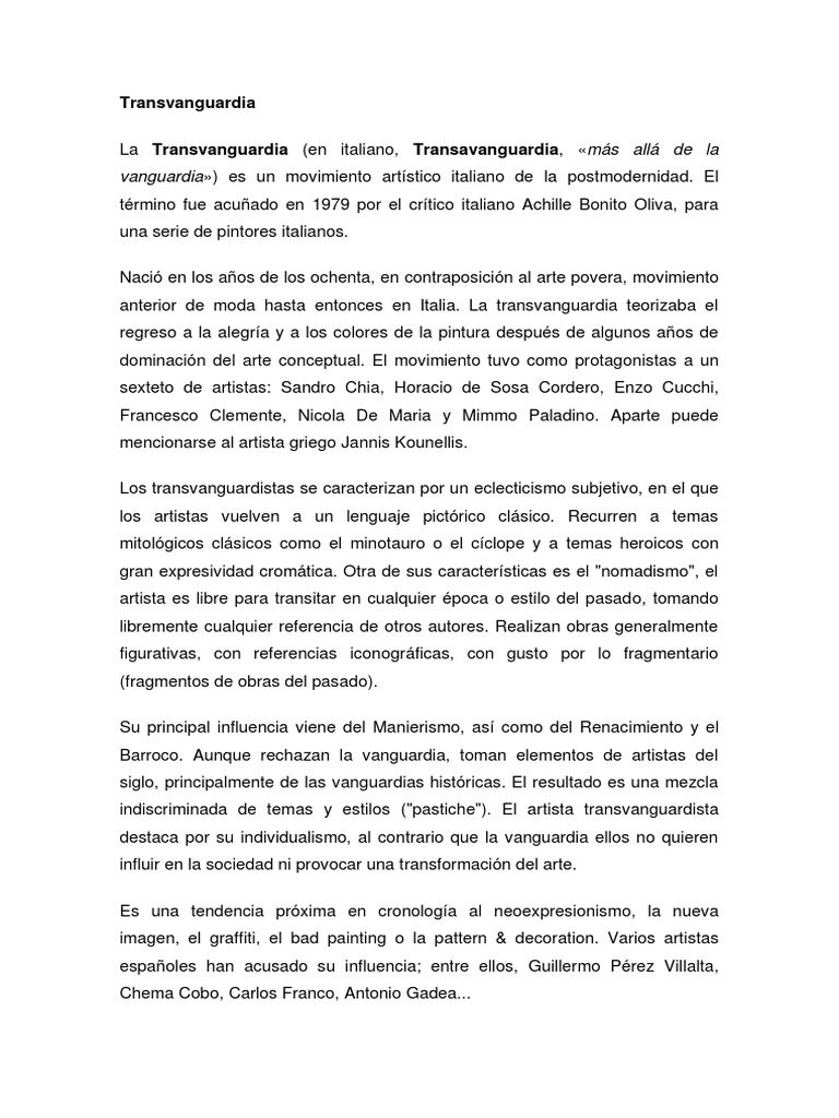 TRANSVANGUARDIA | PDF