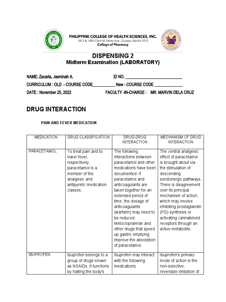 Dispensing 2 Midterm Exam Lab | PDF | Nonsteroidal Anti Inflammatory Drug | Aspirin
