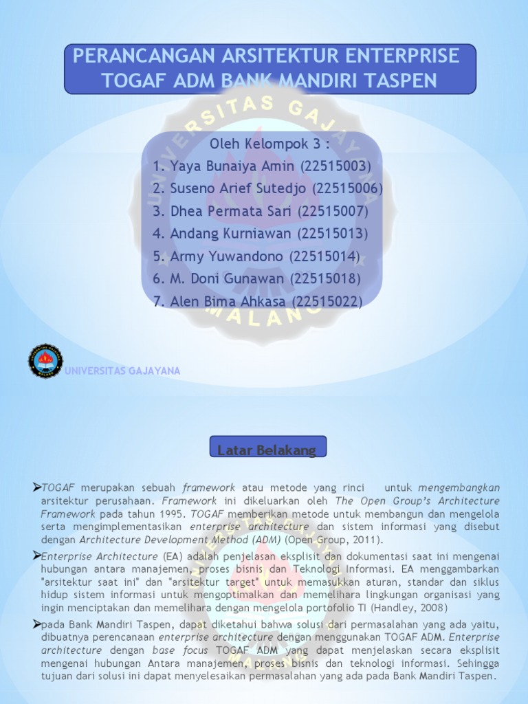 Perancangan Arsitektur Enterprise | PDF | Komputer