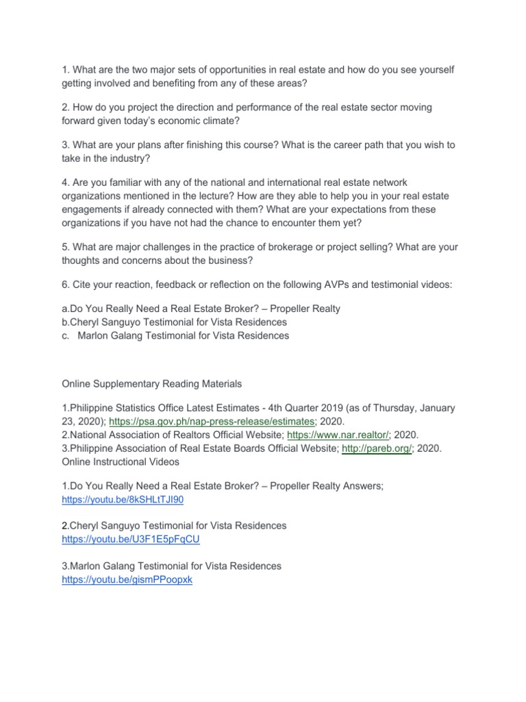 REM 112 Module 01 Asynchronous Task | PDF