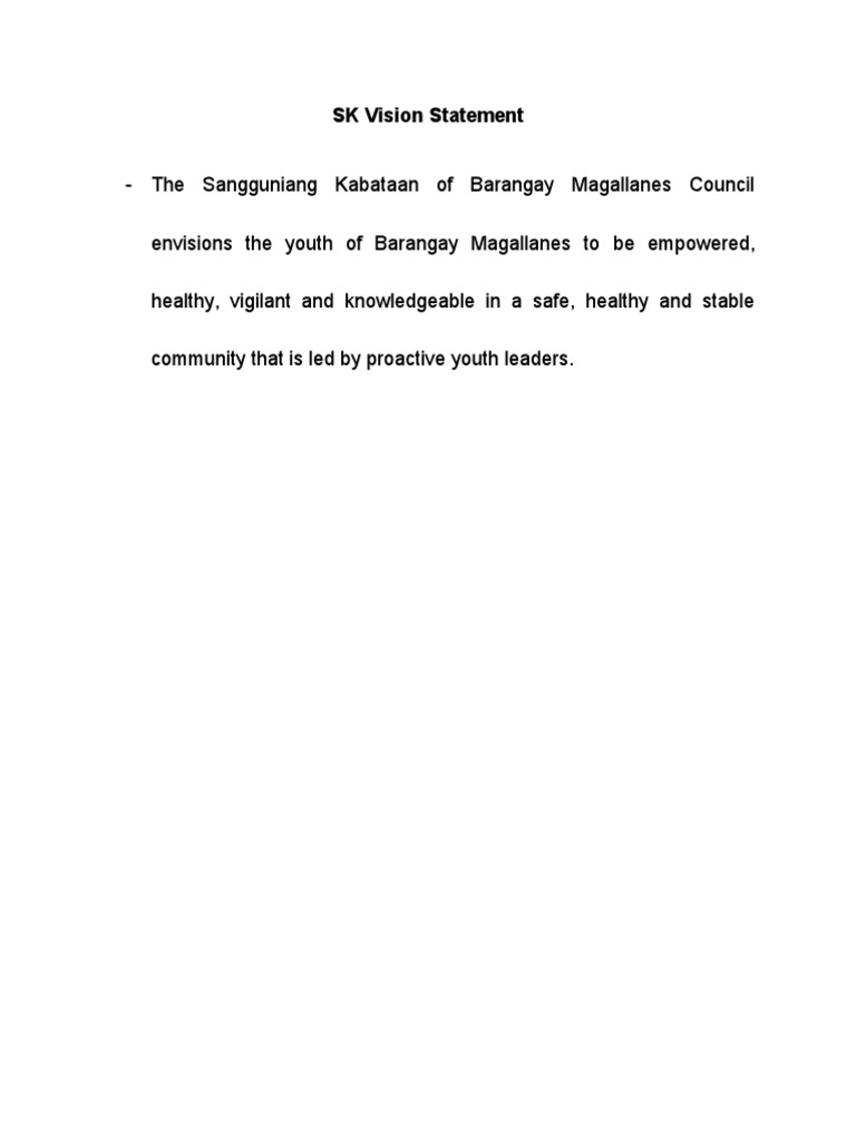 Viii. SK Vision (Final) | PDF