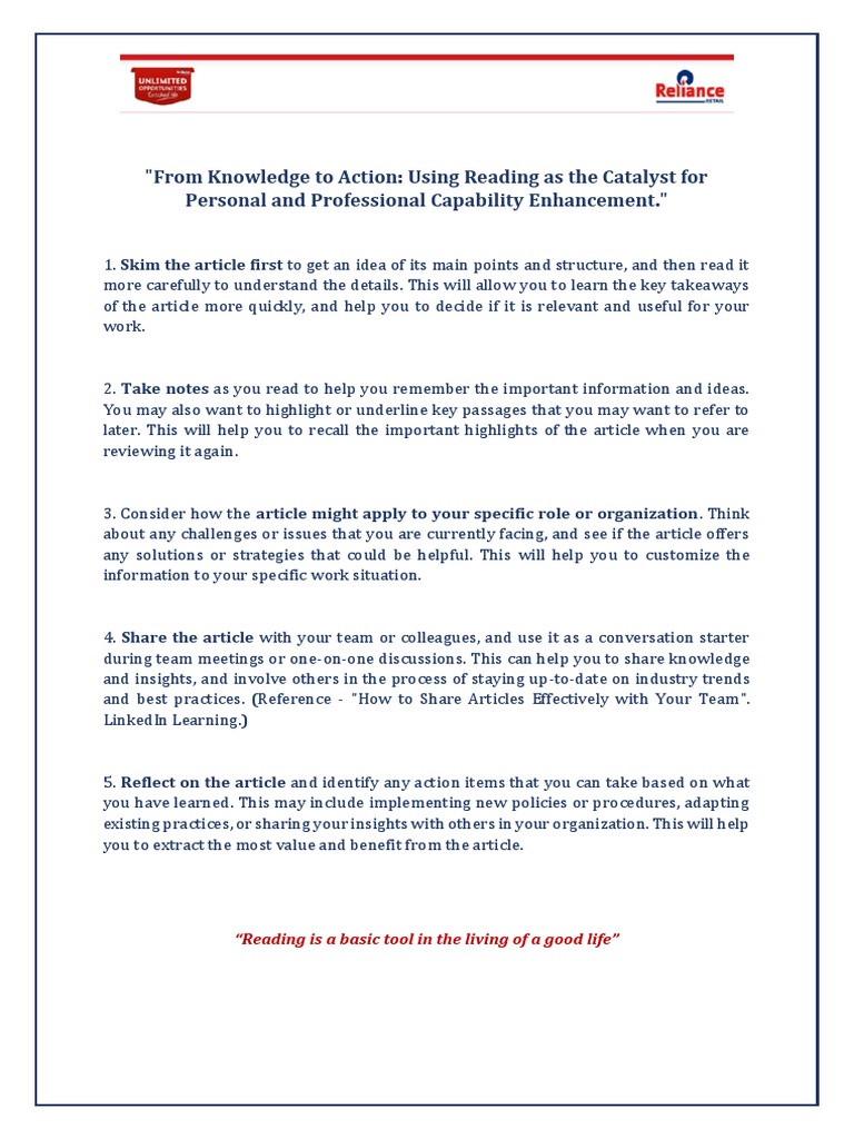 Article Reading Tips | PDF