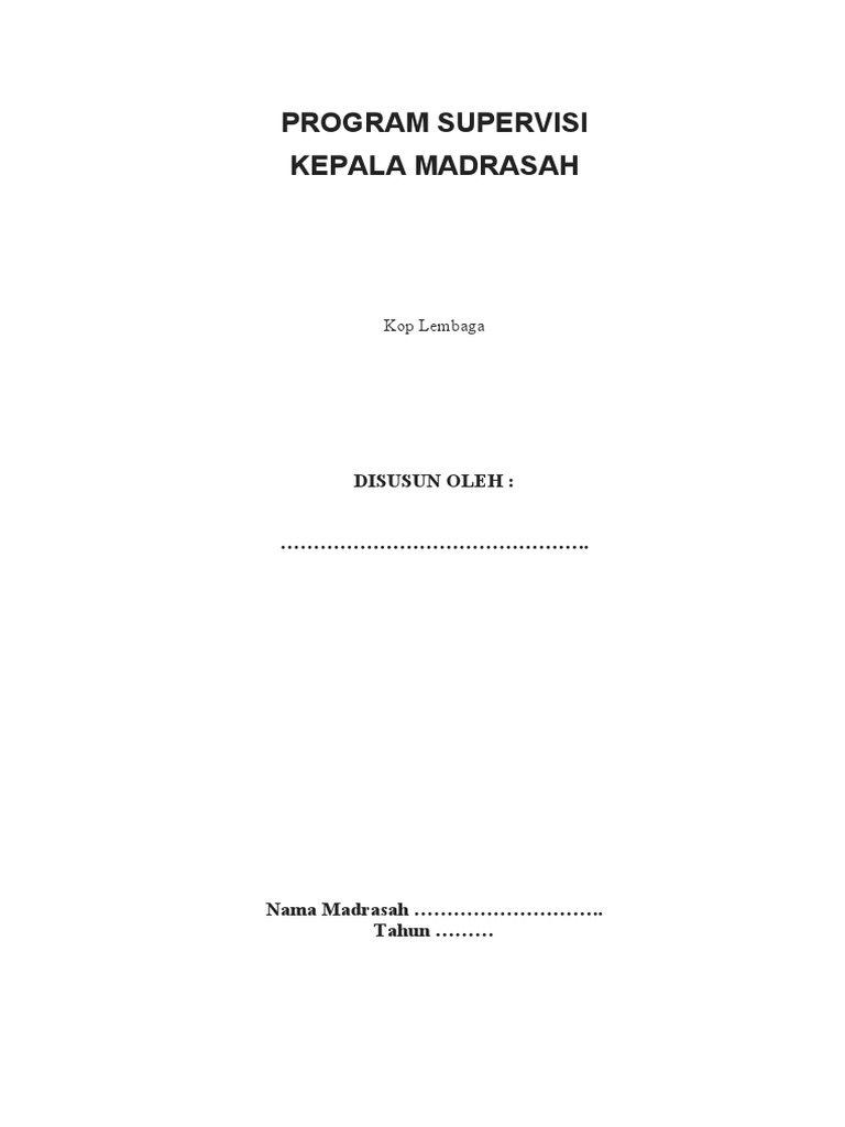 Contoh Program Supervisi | PDF