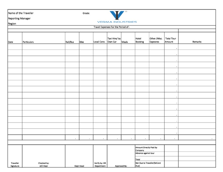 Travel Expense Report Template | PDF | Transport | Public Transport