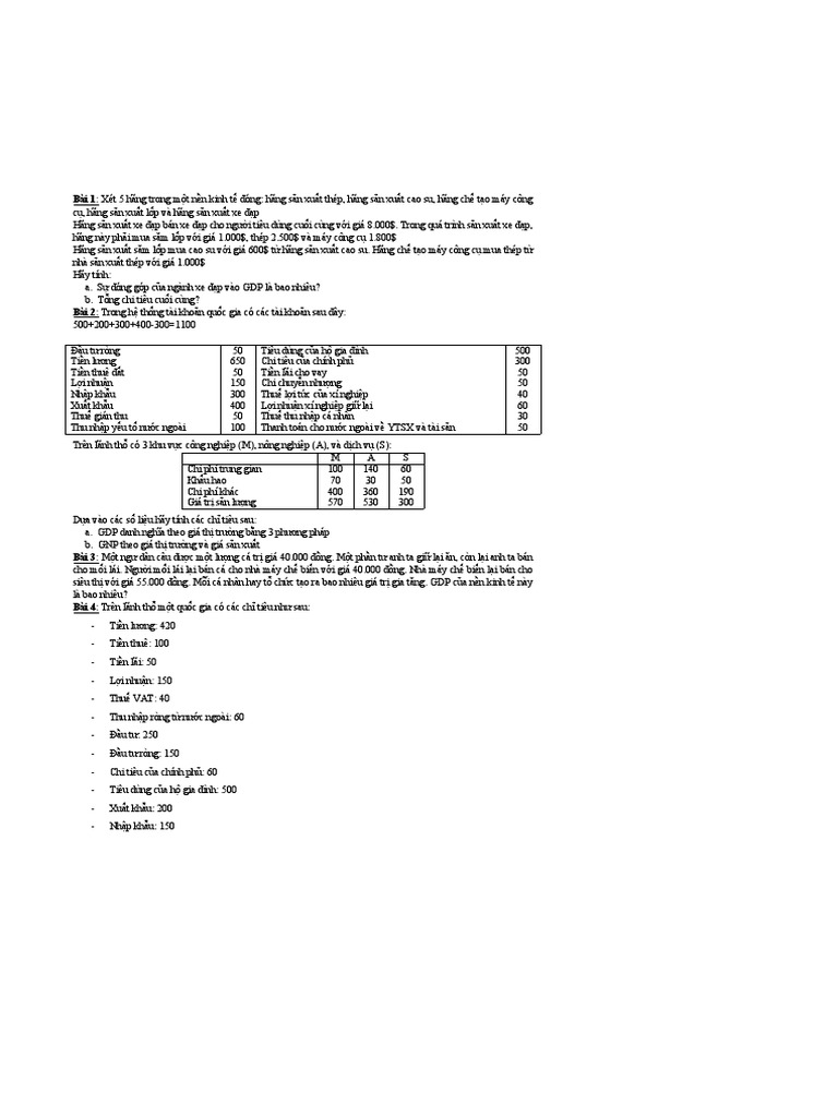 Bai Tap Chuong 5 | PDF