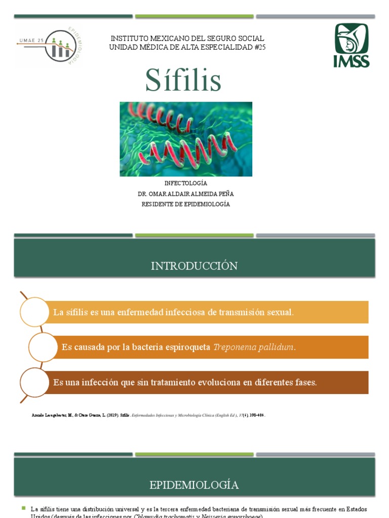 Sifilis | PDF | Infección transmitida sexualmente | Epidemiología