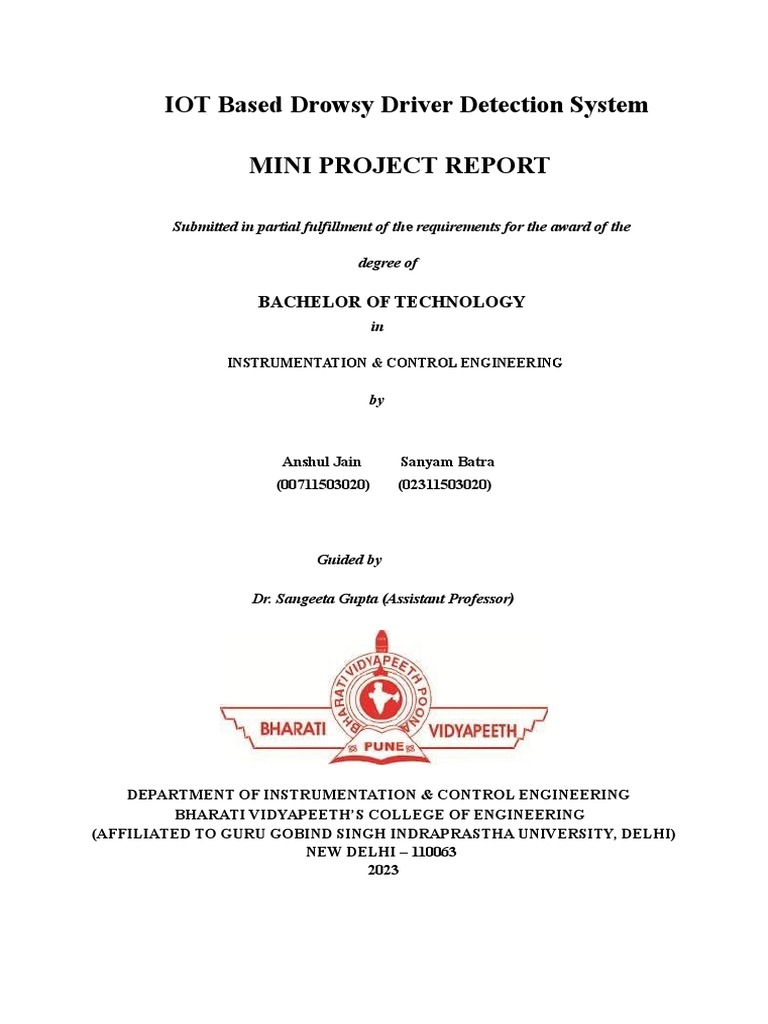 Mini Project Report | PDF | Internet Of Things | Computing