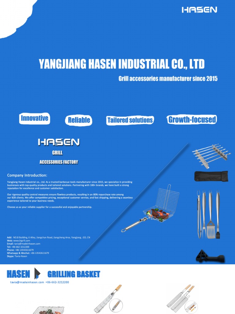 Grill Accessories Factroy Hasen Catalog-Canton Fair | PDF | Barbecue ...