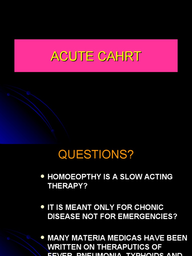 Acute Chart | PDF | Homeopathy | Anxiety