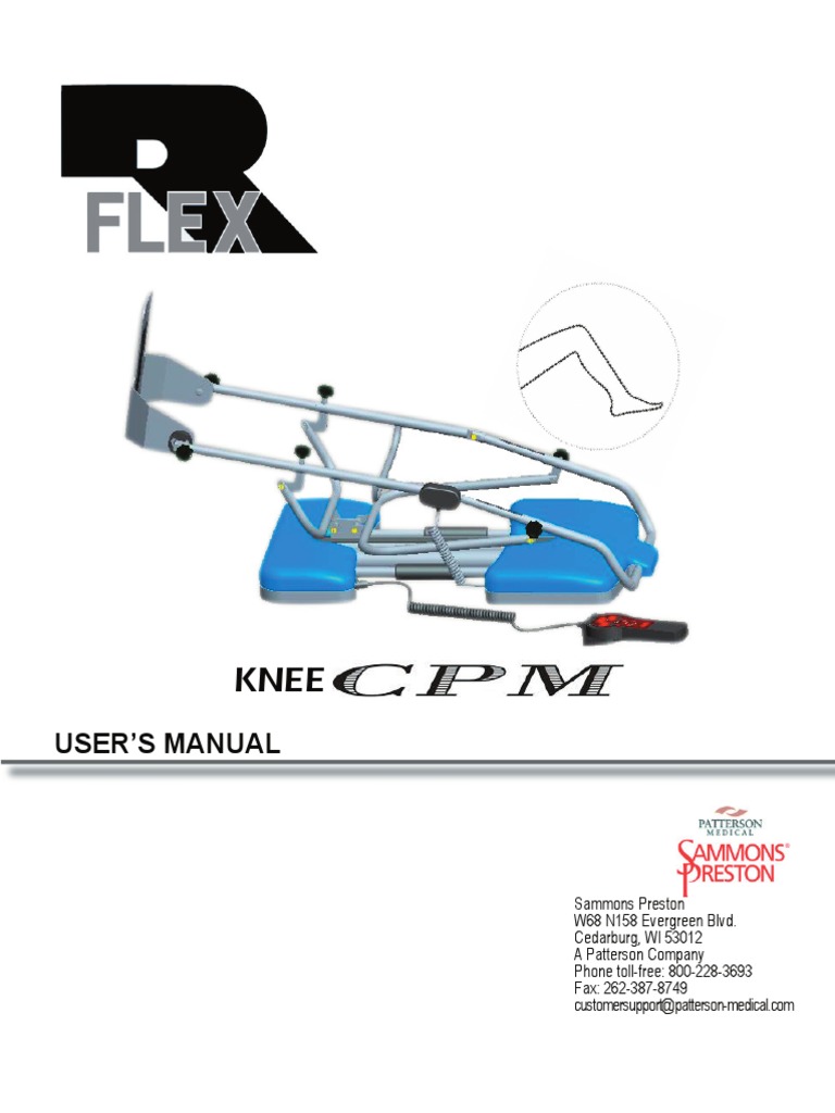 Sammons Preston RFlex Knee CPM Operations Manual | PDF | Ac Power Plugs ...