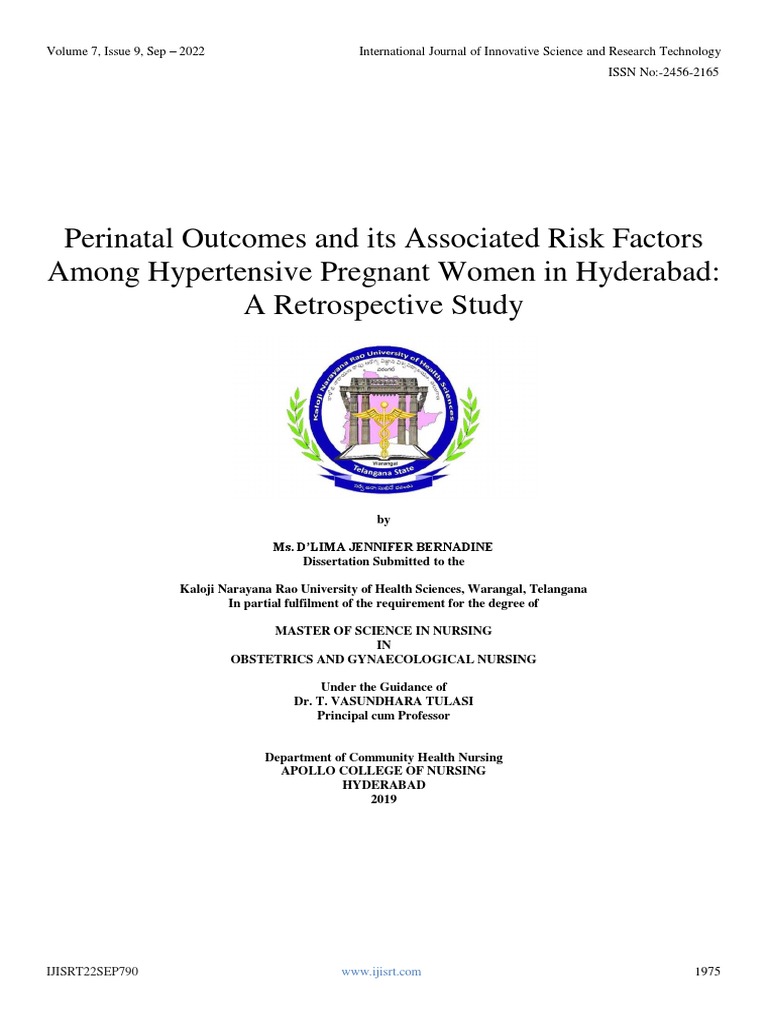 Perinatal Outcomes And Its Associated Risk Factors Among Hypertensive