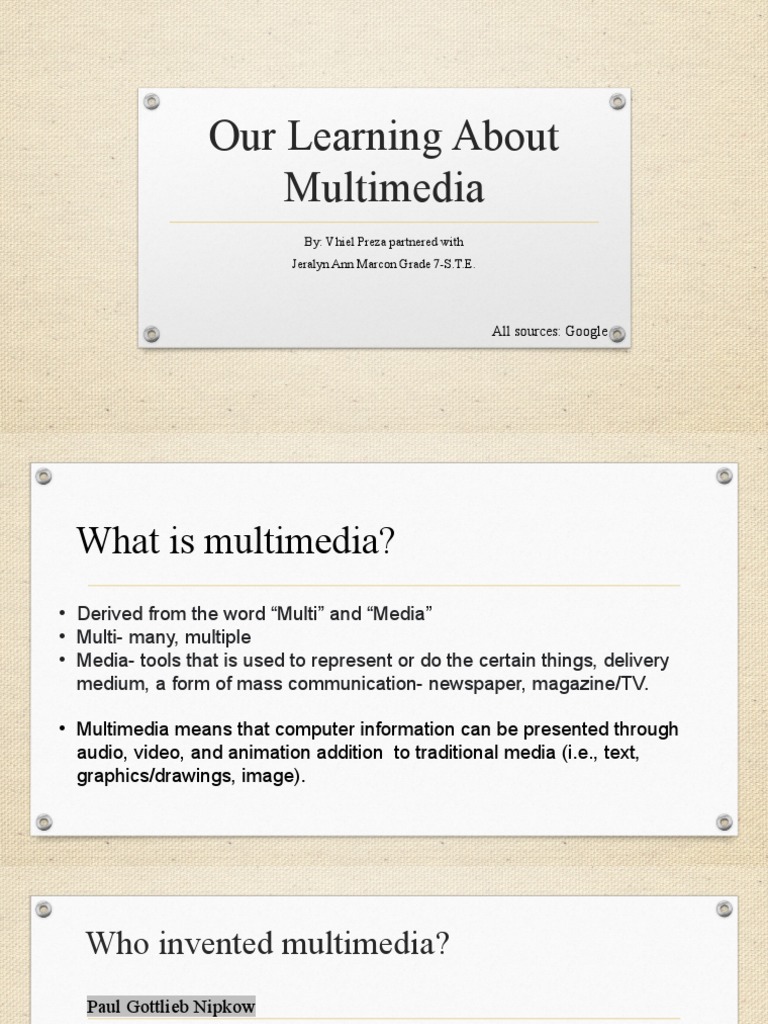 Our Learning About Multimedia Resources | Download Free PDF ...