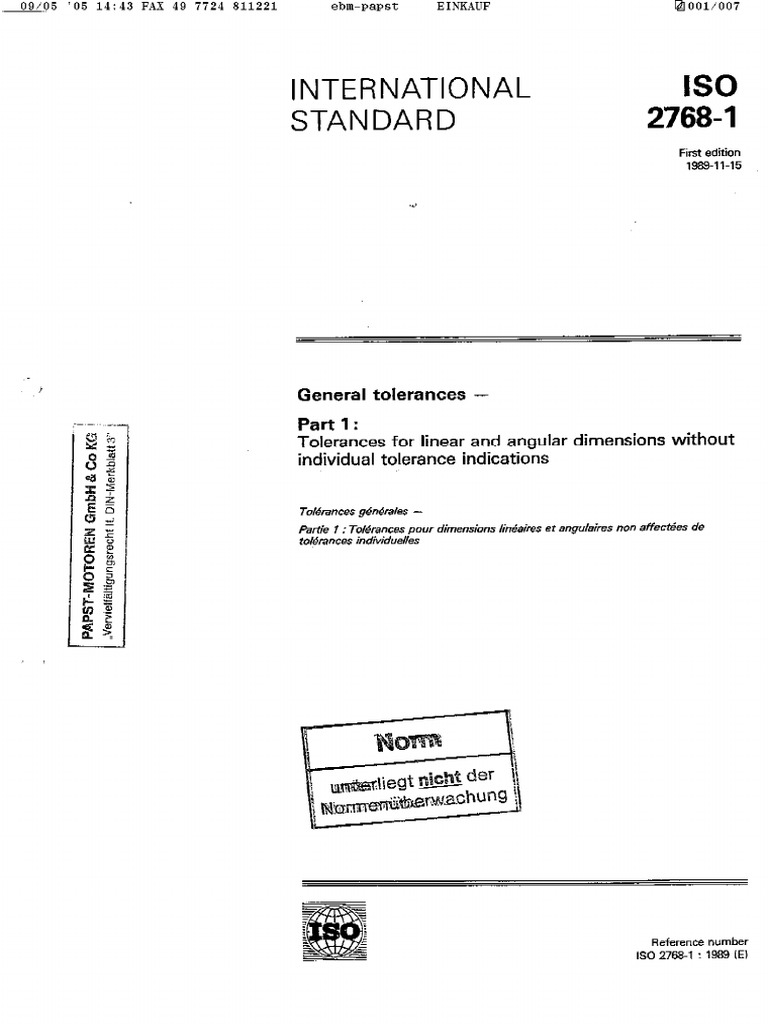 Iso2768 1 | PDF