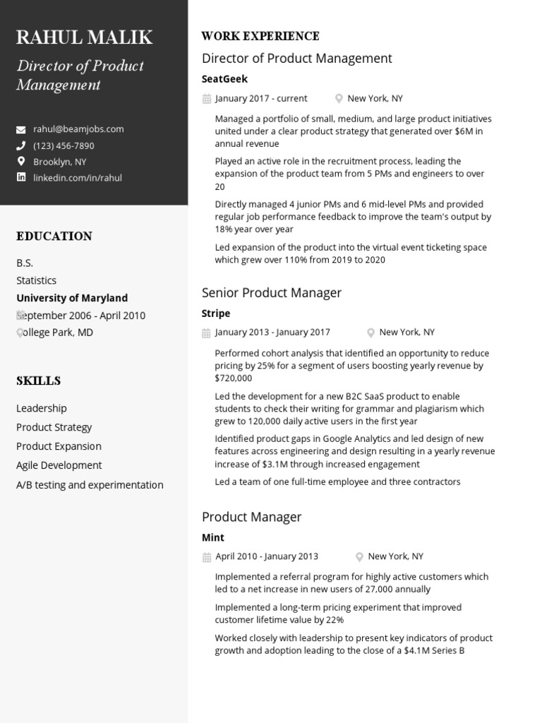 Elegant Resume Template | PDF | Business | Economies