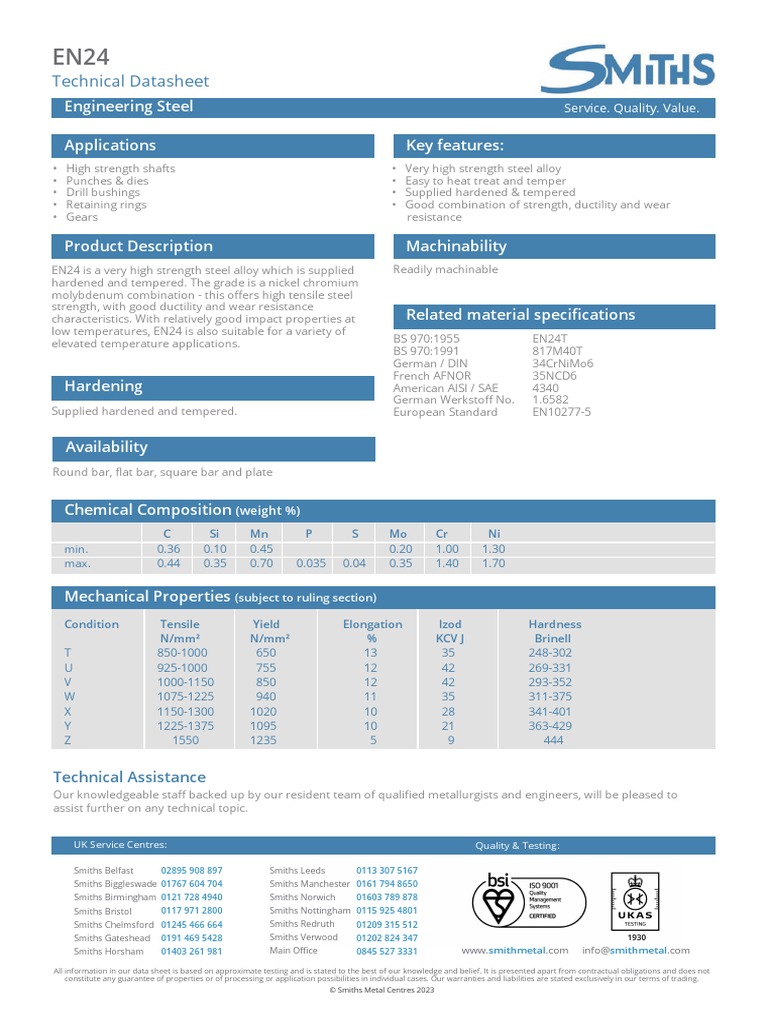 En 24 | PDF | Strength Of Materials | Steel