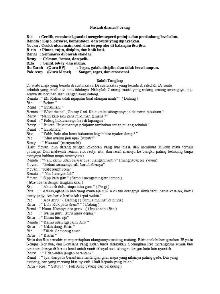 Naskah Drama 9 Orang | PDF