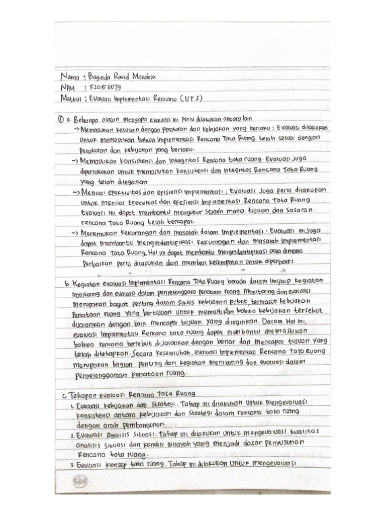 Baginda Ravid Mandela - UTS EIR | PDF