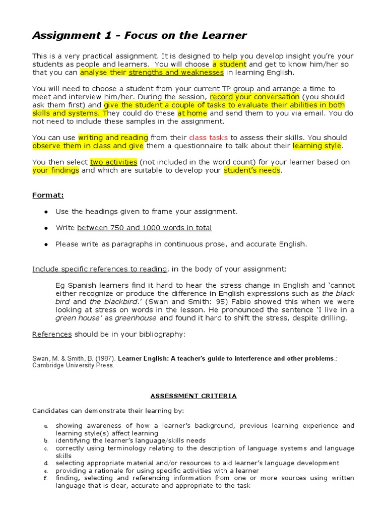 Learner Analysis and Activity Plan | PDF | Learning | Learning Styles