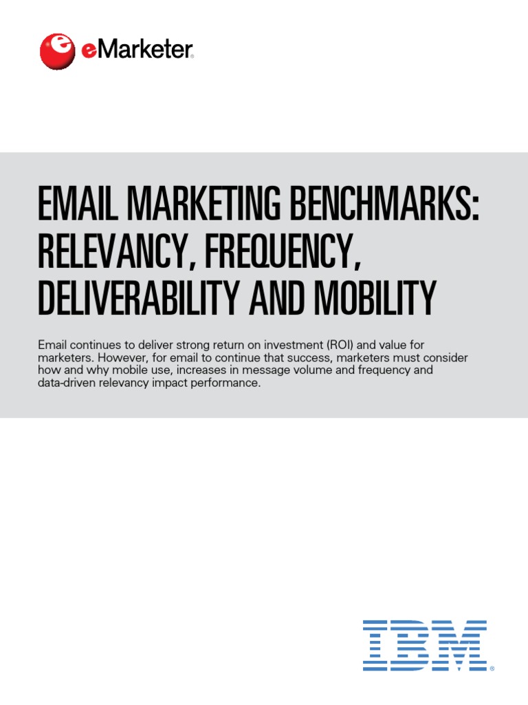 Emarketer Report Email Marketing Benchmarks Relevancy Frequency ...