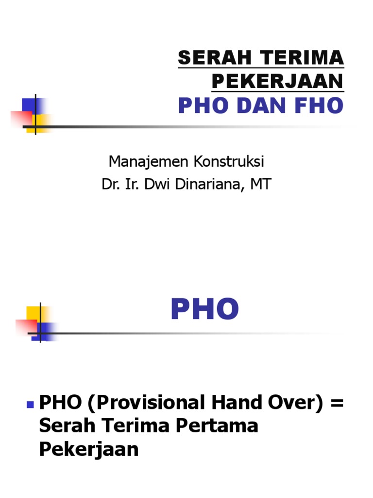 26 - 20230708064821 - Serah Terima Pekerjaan Fho Dan Pho | PDF