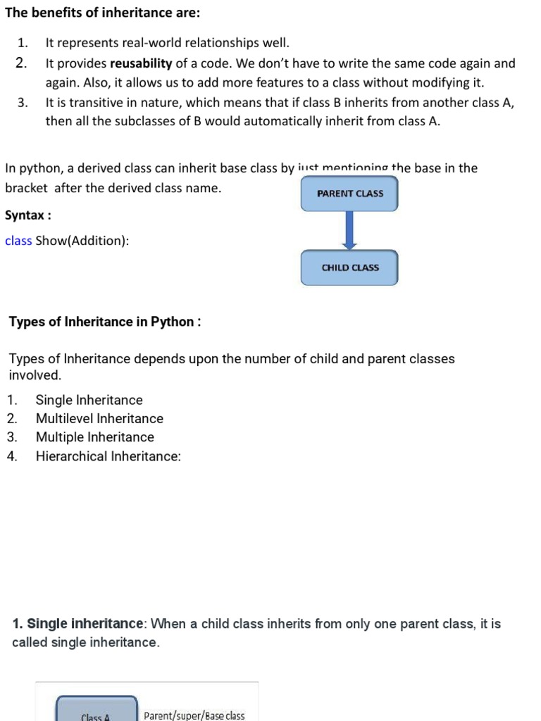 Pps U5 Module3 A Pdf Inheritance Object Oriented Programming Class Computer Programming