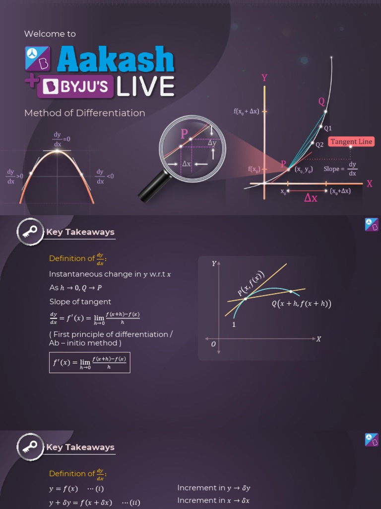 Derivatives Notes by Aakash Toppers | PDF | Derivative | Trigonometric ...