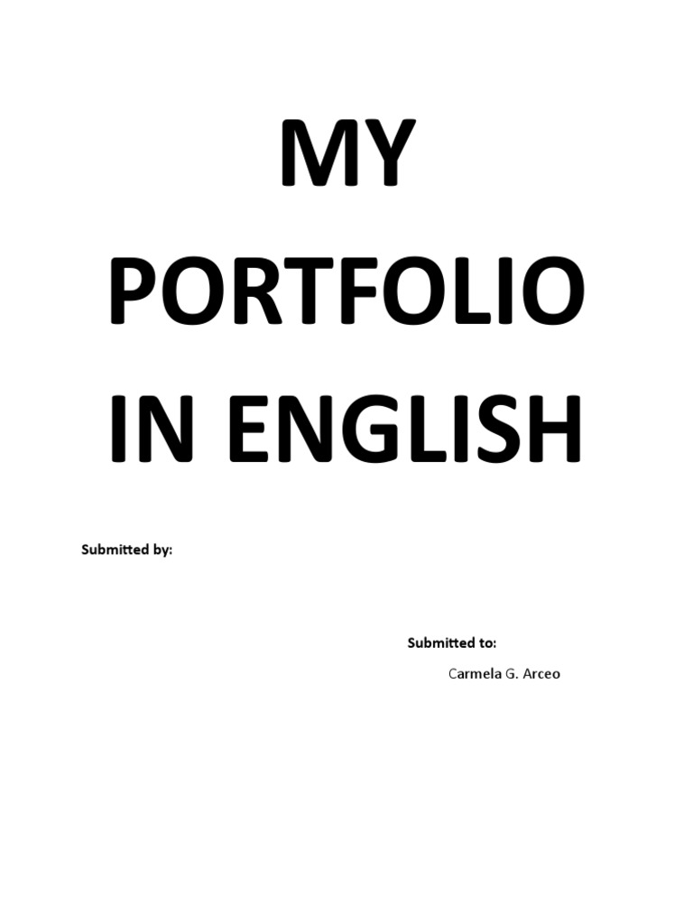 My English Portfolio Submission | PDF