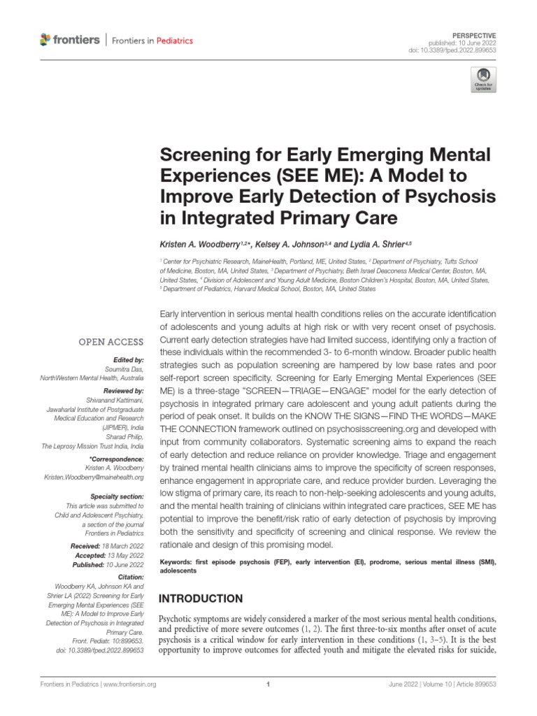 SEE - ME Screening | PDF | Mental Disorder | Psychosis