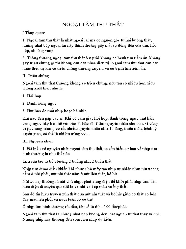 Ngoại Tâm Thu Thất | PDF