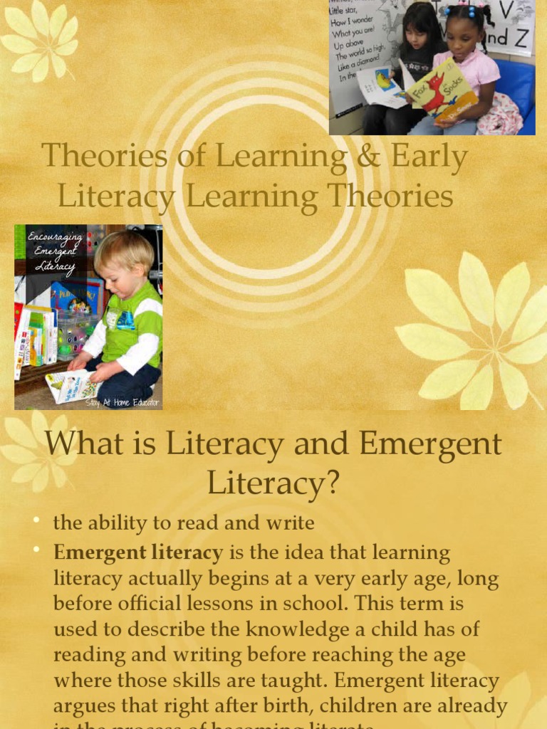 Theories of Learning & Early Literacy Learning Theories | PDF ...