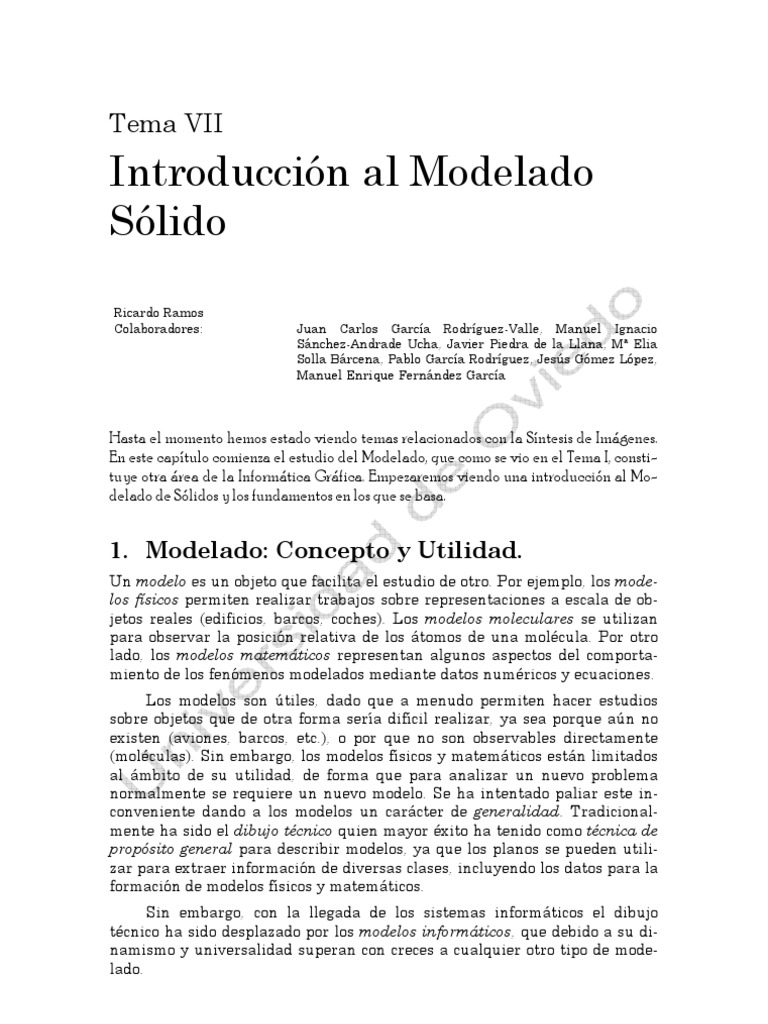 Modelado de Solidos | PDF | Geometría | Algoritmos