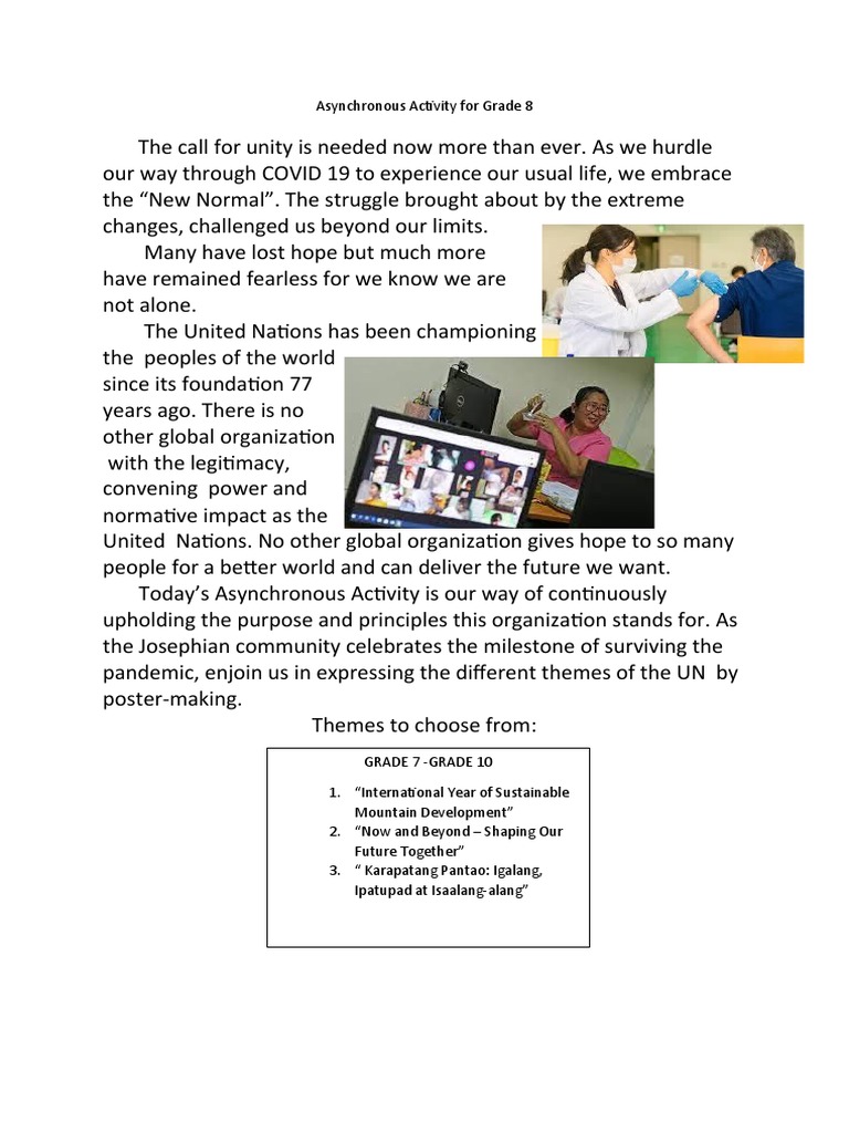 Asynchronous Activity For GR8 | PDF