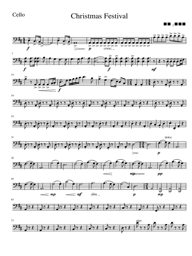Cello Christmas Sheet Music Collection | PDF
