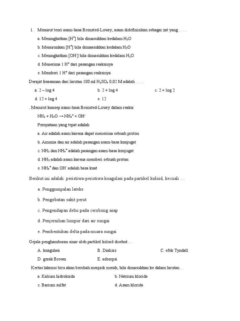 Bahas Soal Soal Kim Xi Smester 2 | PDF