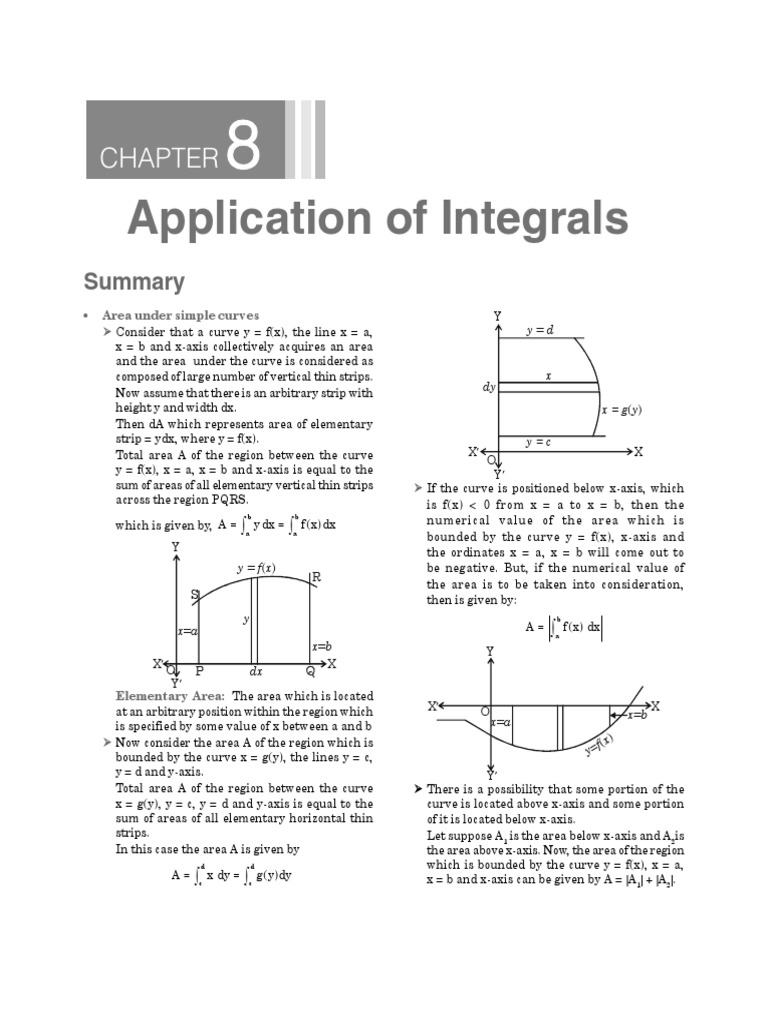 Application of Integrals: - Area Under Simple Curves | PDF | Area ...