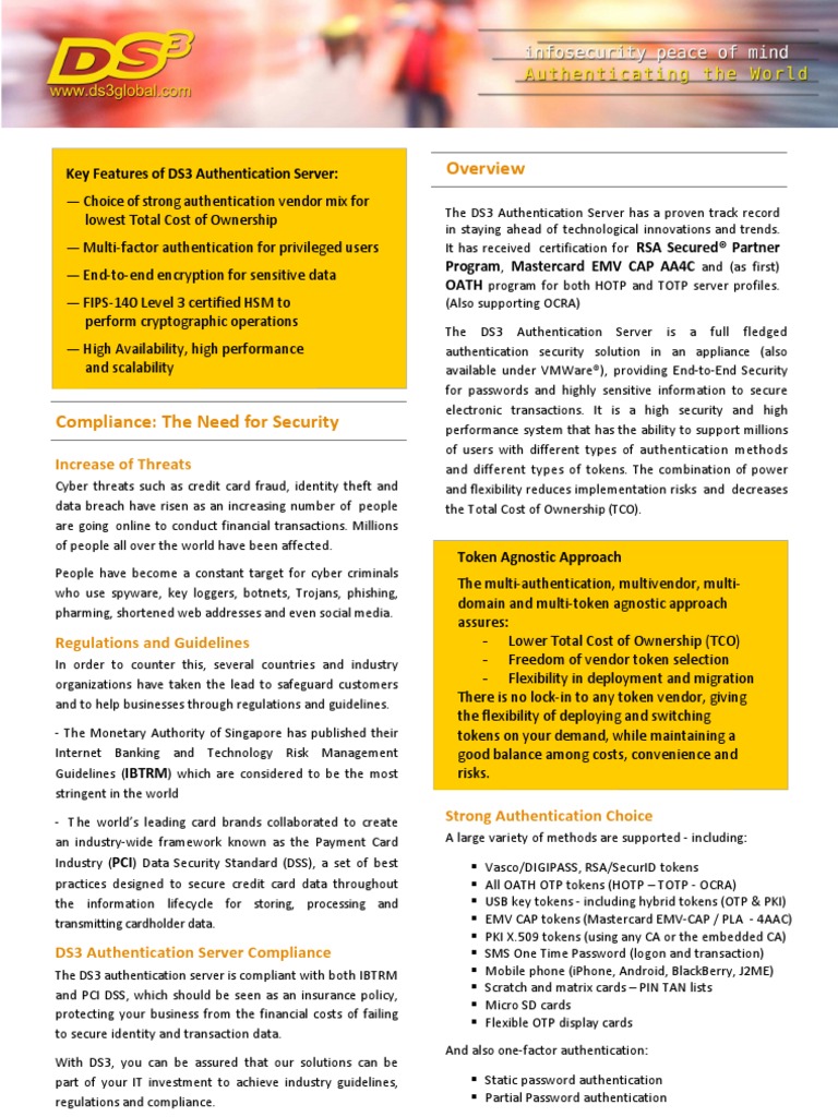 DS3+ +Authentication+Regulations+Guidelines+Compliance | PDF | Payment ...