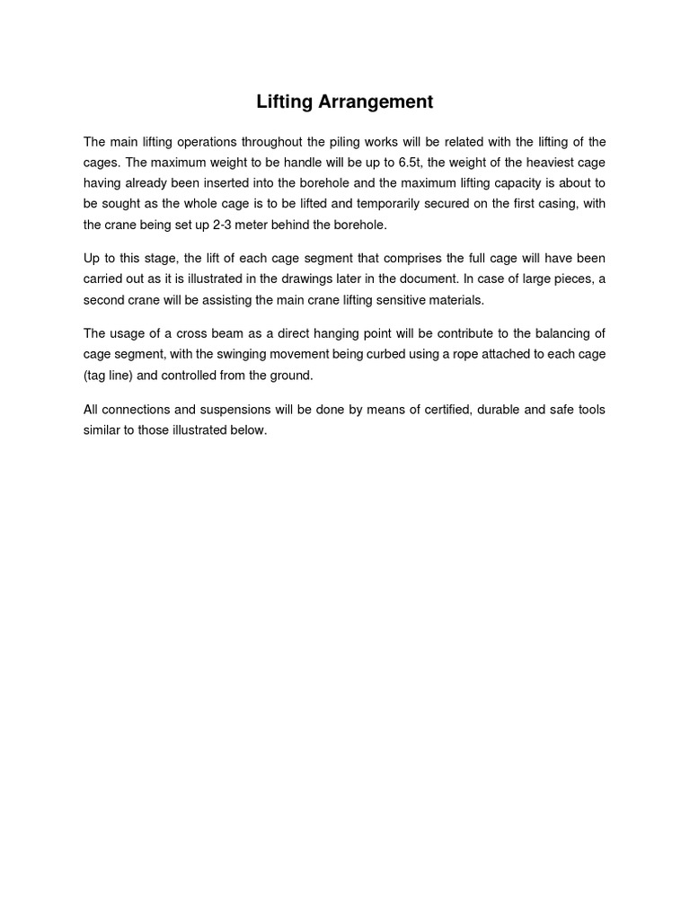 Attachment D - Lifting Plan For Reinforcement Cages 1 | PDF