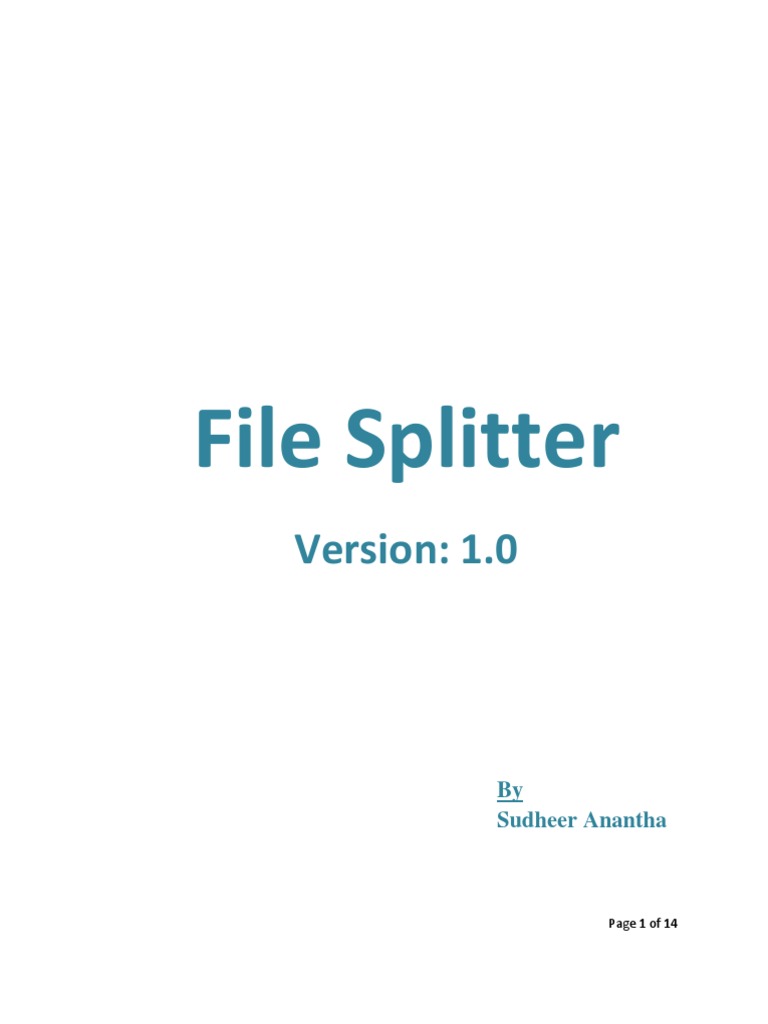 File Splitter Program Overview and Logic | PDF | String (Computer ...