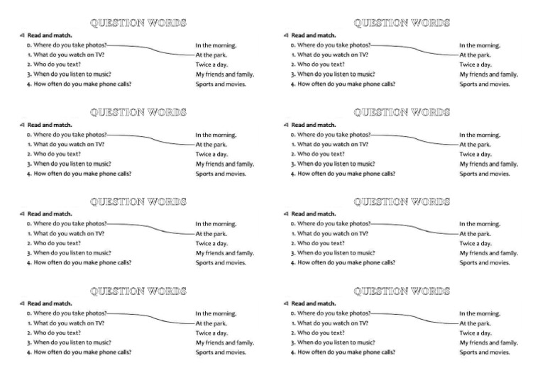 Question Words | PDF