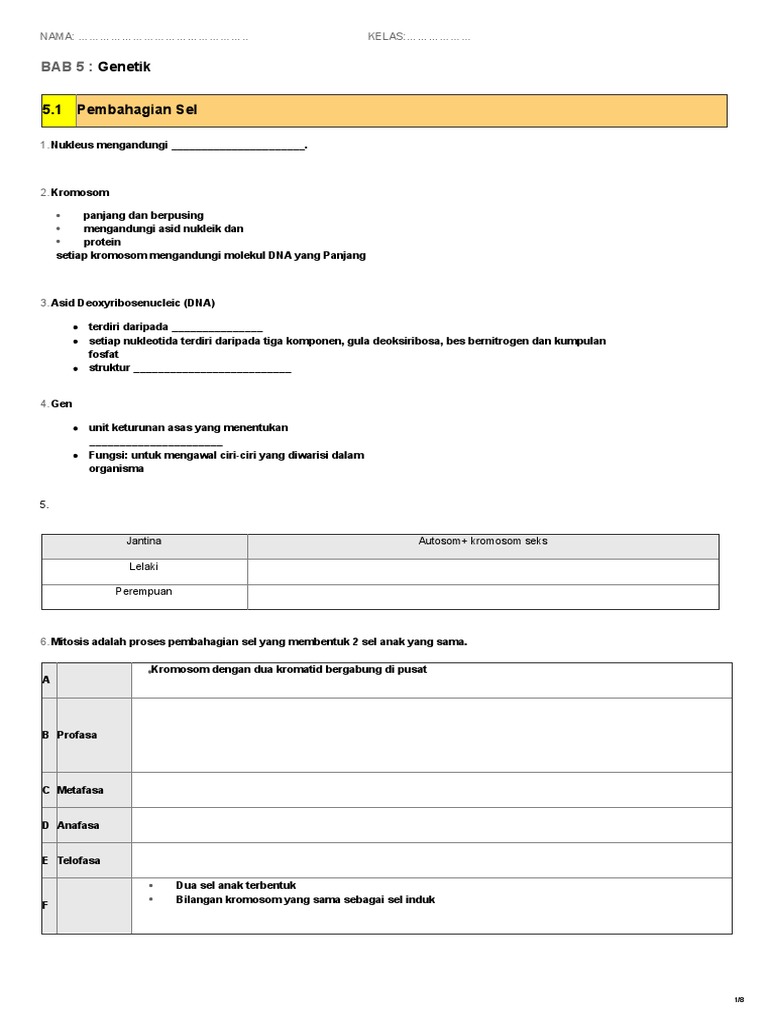Handout Sains T4 Bab 5 | PDF