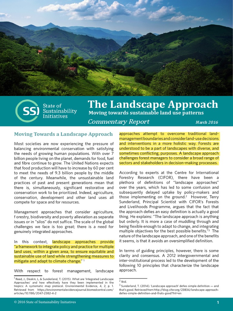Landscape Approach | PDF | Sustainability | Forestry