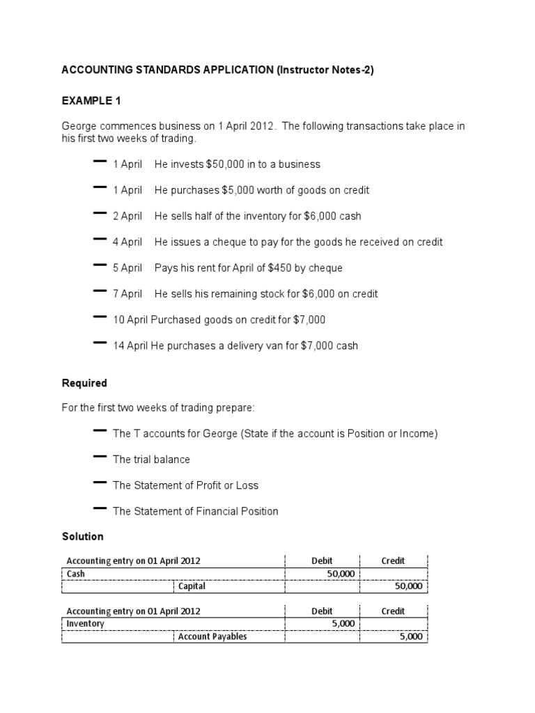 Accounting Exercises | PDF | Debits And Credits | Cost Of Goods Sold